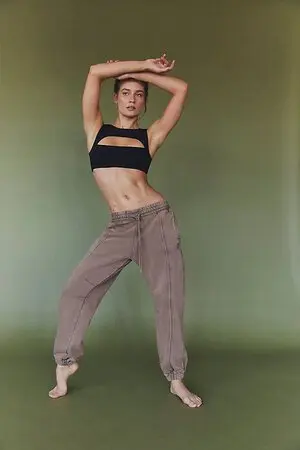 Free People Sprint To The Finish Pants - Hickory