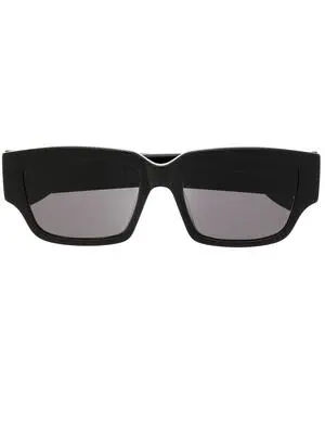 Alexander McQueen Graffiti Square-frame Sunglasses - Black-black-grey