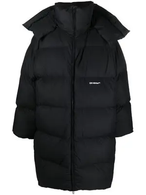 Off-White Logo-print Puffer Coat