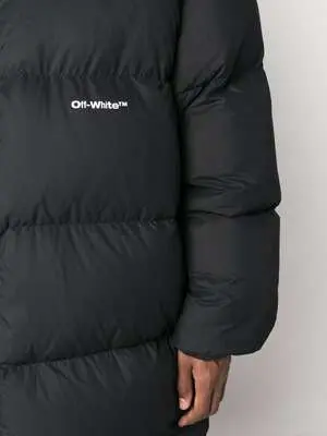 Off-White Logo-print Puffer Coat