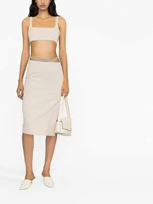 Patrizia Pepe Square-neck Crop Top