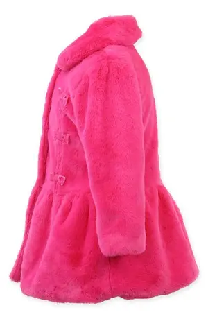 WIDGEON Princess Faux Fur Coat - Hot Pink Puff