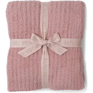Barefoot Dreams Cozychic™ Rib Throw Blanket Dusty Coral