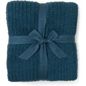 Barefoot Dreams Cozychic™ Rib Throw Blanket Midnight Teal