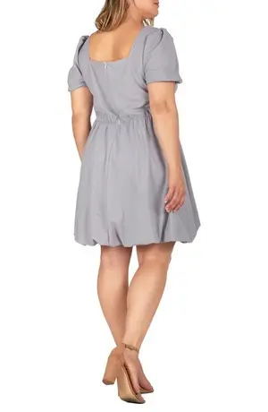 STANDARDS & PRACTICES Puff Sleeve Bubble Hem Dress