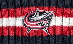 '47 Columbus Blue Jackets Bering Cuffed Knit Hat With Pom - Navy