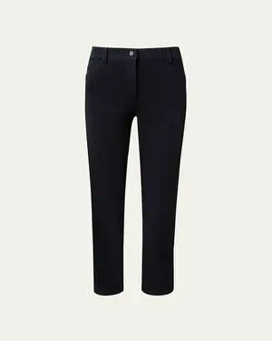 Akris Maru Slim-leg Ankle Denim Pants - Black