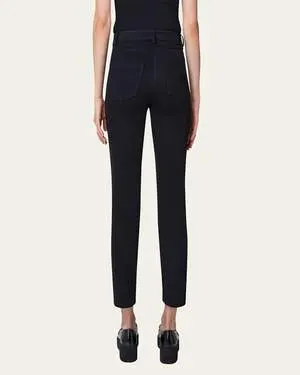 Akris Maru Slim-leg Ankle Denim Pants - Black