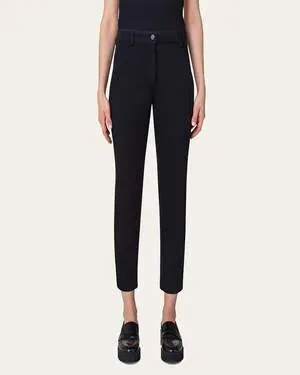 Akris Maru Slim-leg Ankle Denim Pants - Black