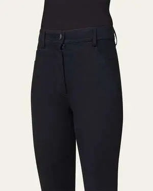 Akris Maru Slim-leg Ankle Denim Pants - Black