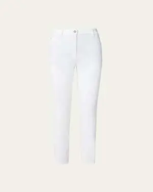 Akris Maru Slim-leg Ankle Stretch Denim Pants - Cream