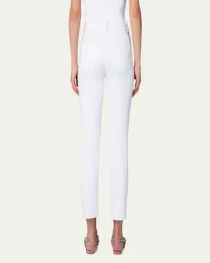 Akris Maru Slim-leg Ankle Stretch Denim Pants - Cream