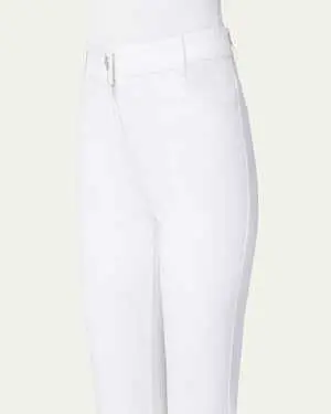 Akris Maru Slim-leg Ankle Stretch Denim Pants - Cream