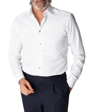 Eton Slim Fit Twill Dress Shirt