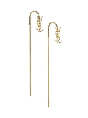 Saint Laurent Opyum Threader Earrings - Gold