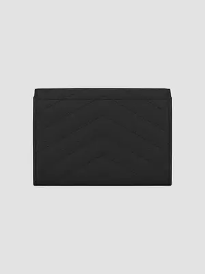 Saint Laurent Cassandre Matelass Envelope Wallet - Nero