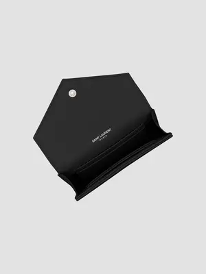 Saint Laurent Cassandre Matelass Envelope Wallet - Nero