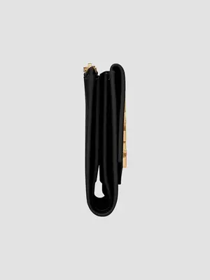 Saint Laurent Uptown Compact Wallet In Grain De Poudre Embossed Leather