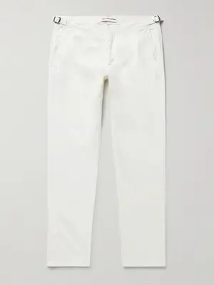 Orlebar Brown Fallon Straight-leg Cotton-blend Twill Trousers - Neutrals