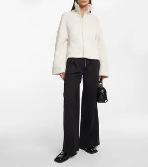 Proenza Schouler High-rise Wide-leg Wool-blend Pants