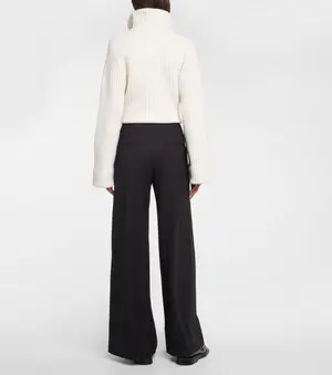 Proenza Schouler High-rise Wide-leg Wool-blend Pants