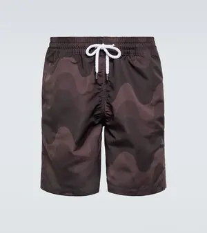 Frescobol Carioca Sport Printed Swim Trunks - Brown