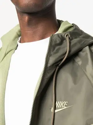 Nike Embroidered-logo Zip-up Hooded Jacket