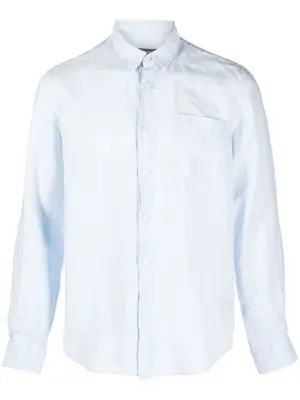 Vilebrequin Caroubis Long-sleeved Linen Shirt - Blue