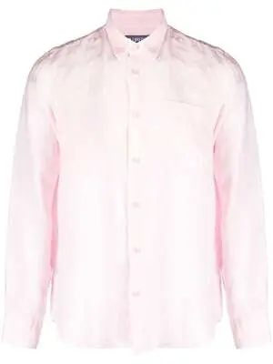 Vilebrequin Caroubis Long-sleeved Linen Shirt - Pink