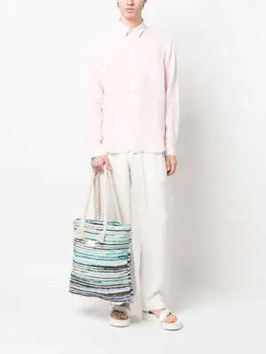 Vilebrequin Caroubis Long-sleeved Linen Shirt - Pink
