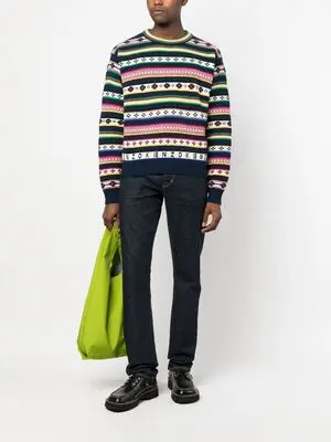 Kenzo Striped Wool-cotton Blend Jumper