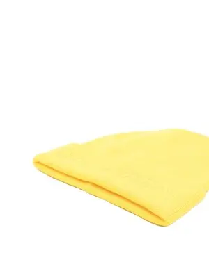 Alexander McQueen Logo-embroidered Cashmere Beanie - Yellow