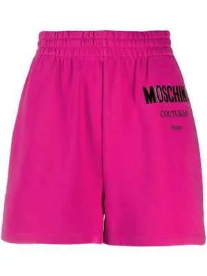 Moschino Print Track Shorts - Pink