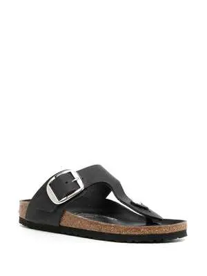 BIRKENSTOCK Gizeh Big Buckle Thong Sandals - Black
