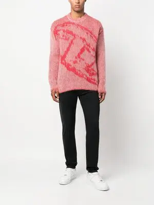 DIESEL® Abstract-knit Ribbed Jumper