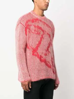 DIESEL® Abstract-knit Ribbed Jumper