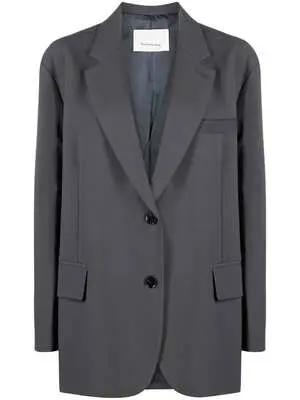 THE FRANKIE SHOP Bea Single-Breasted Blazer Grey