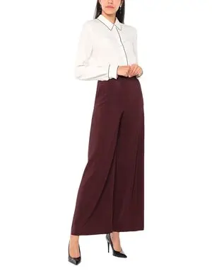 Liviana Conti Wide Leg Viscose-blend Pants - Brown
