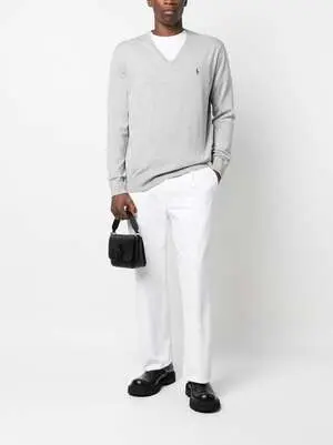 Polo Ralph Lauren Embroidered Pony Knit Jumper - Grey