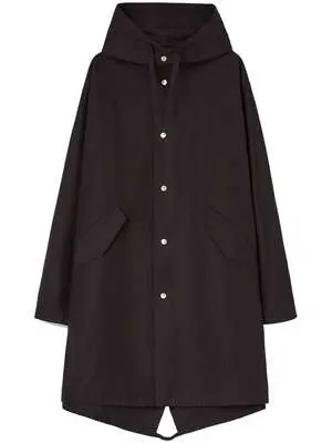 JIL SANDER Logo-print Hooded Parka - Black