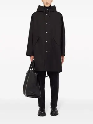 JIL SANDER Logo-print Hooded Parka - Black