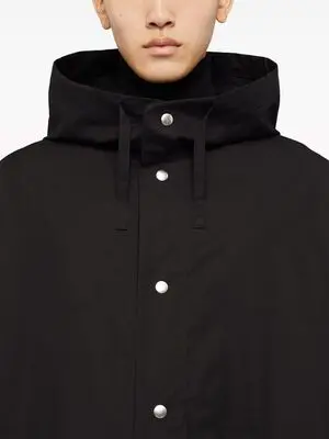 JIL SANDER Logo-print Hooded Parka - Black