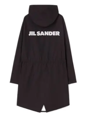 JIL SANDER Logo-print Hooded Parka - Black