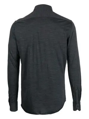 DELL'OGLIO Long-sleeve Wool Shirt - Grey