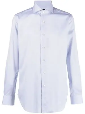DELL'OGLIO Long-sleeve Button-up Shirt - Blue