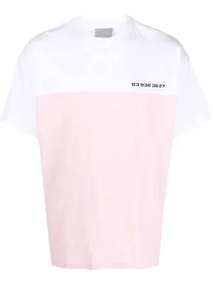VTMNTS Logo-print Colour-block T-shirt