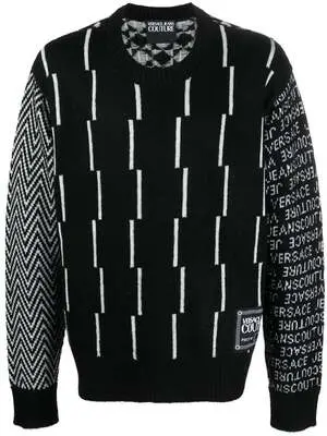 Versace Geometric Intarsia-knit Jumper