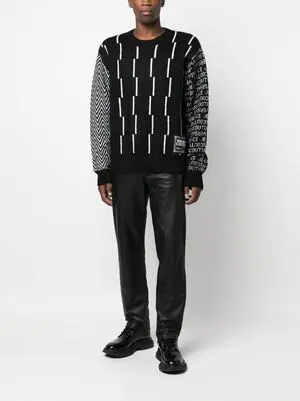 Versace Geometric Intarsia-knit Jumper