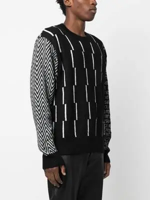 Versace Geometric Intarsia-knit Jumper