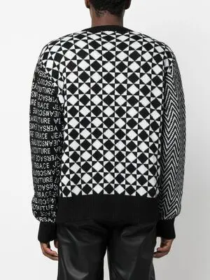 Versace Geometric Intarsia-knit Jumper